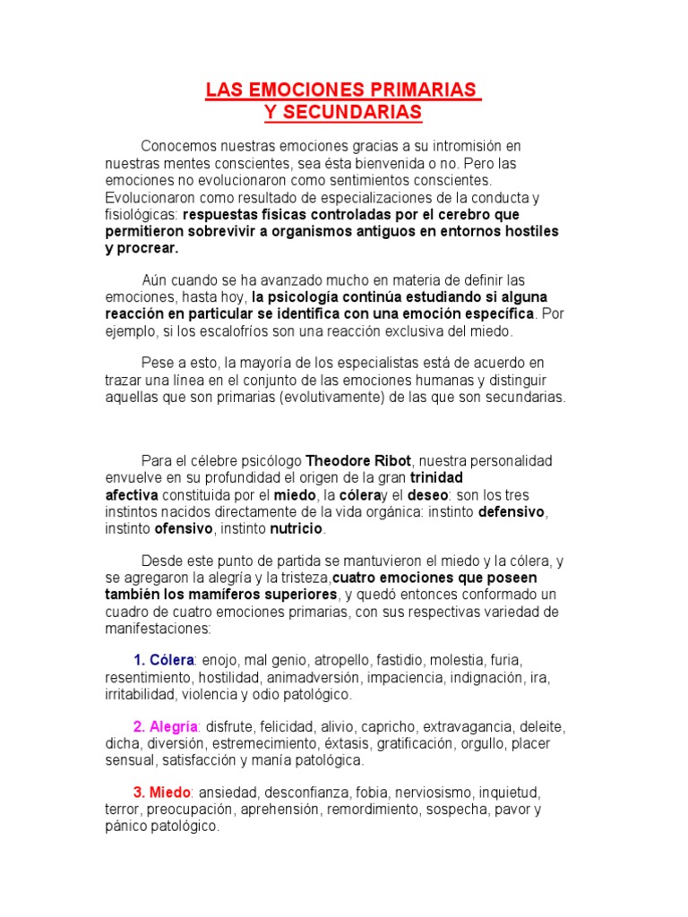 Emociones Pdf Las Emociones Inteligencia Emocional