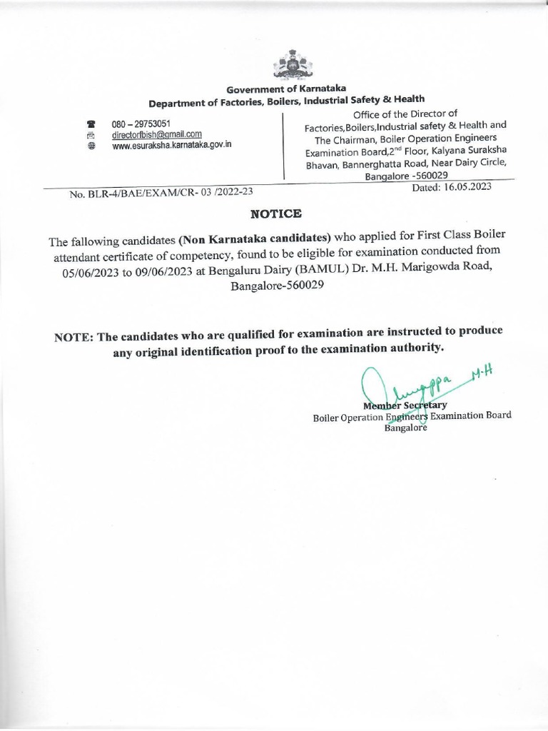 Karnataka Boe List | PDF