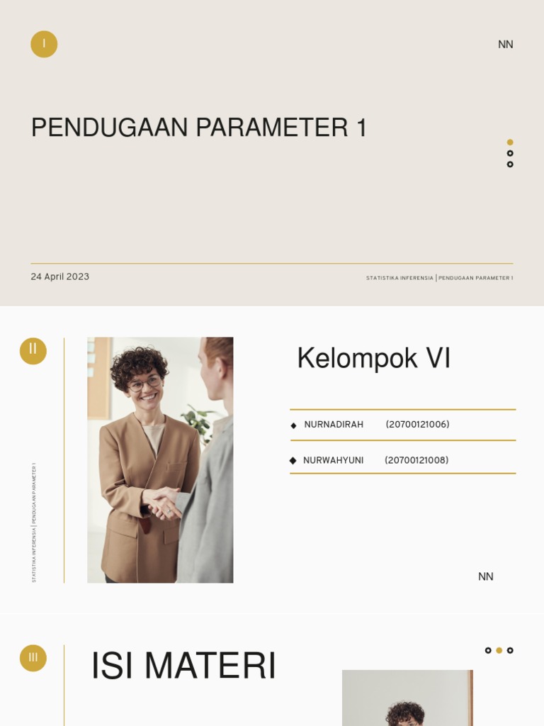 Pendugaan Parameter 1 - KLP 6 - PPT | PDF