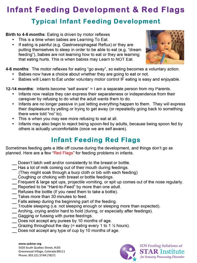 Infant Feeding Red Flags | PDF