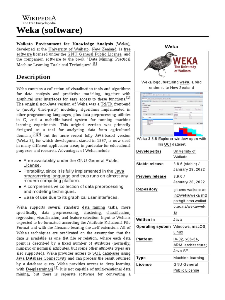 Weka (Software) | Download Free PDF | Information Retrieval | Data Weka (Software) | Download Free PDF | Information Retrieval | Data