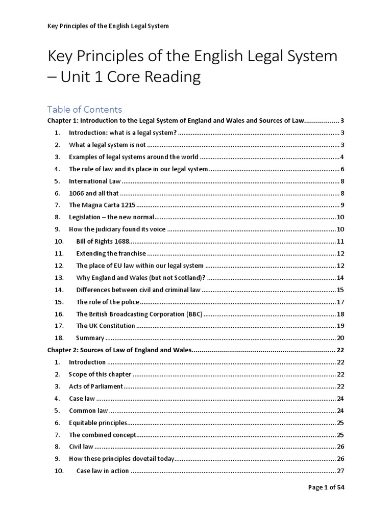 Unit 1 Core Reading Pdf European Court Of Justice Crimes