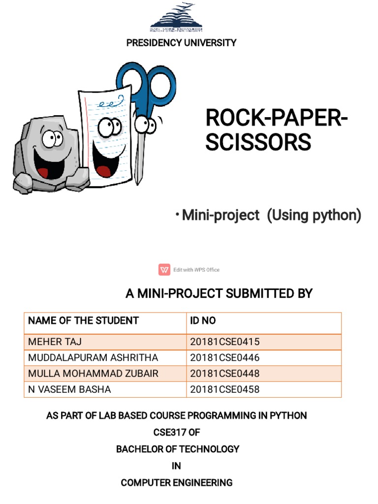 Rock Paper Scissors Pdf Computing Computer Science