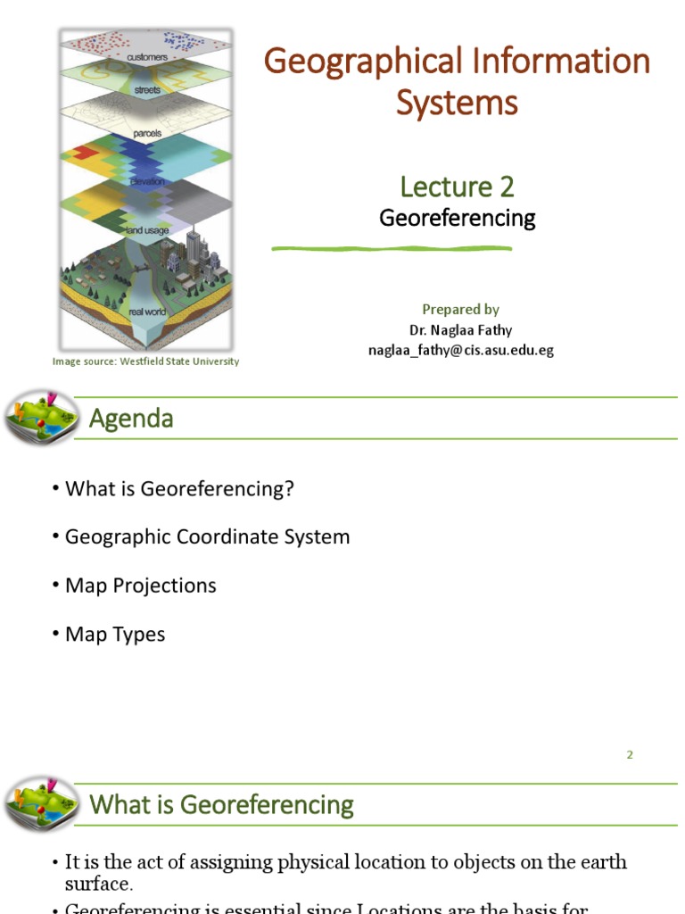 (GIS - 23) Lecture 2 - Georeferncing | PDF | Latitude | Map