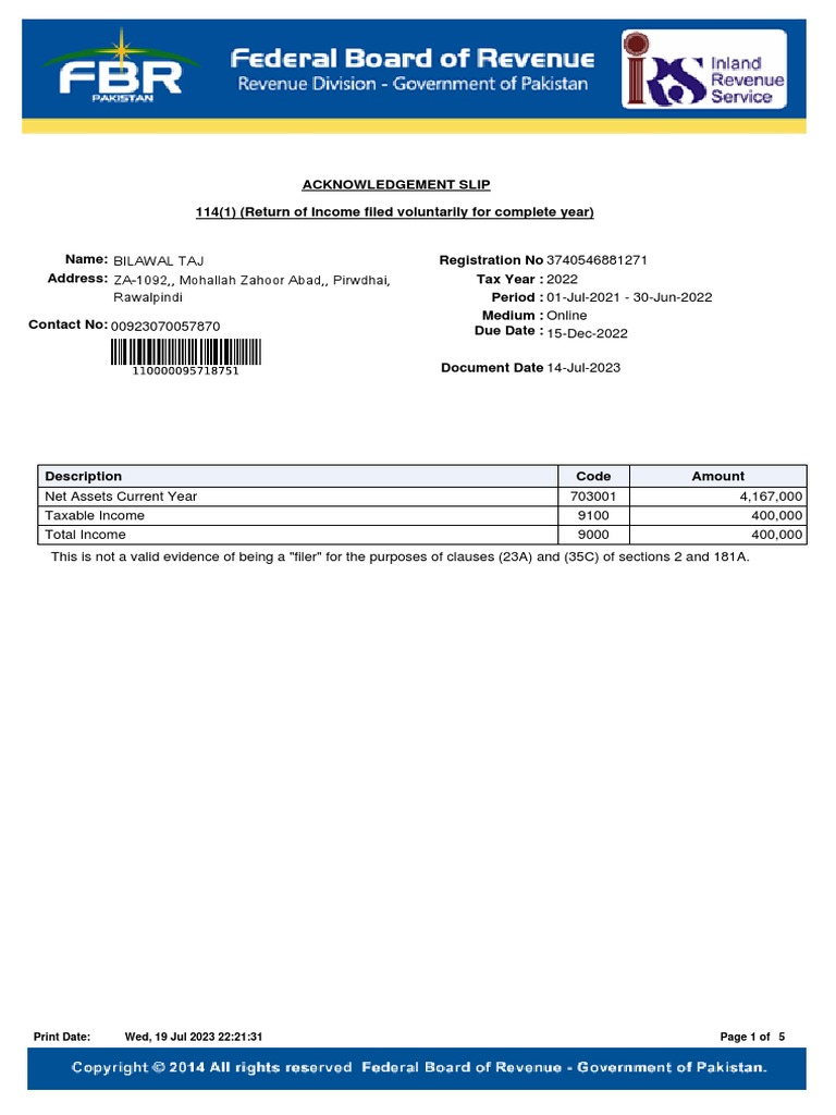 Declaration 3740546881271 | Download Free PDF | Capital Gains Tax | Taxes