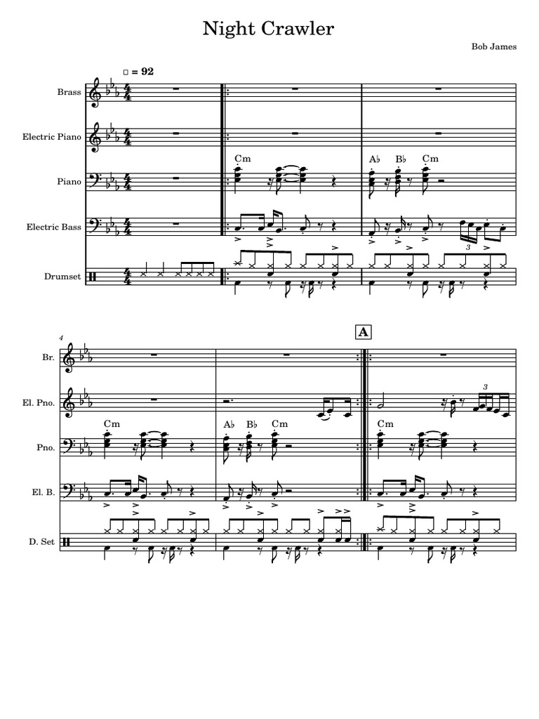 Night Crawler | PDF | Musical Notation | String Instruments