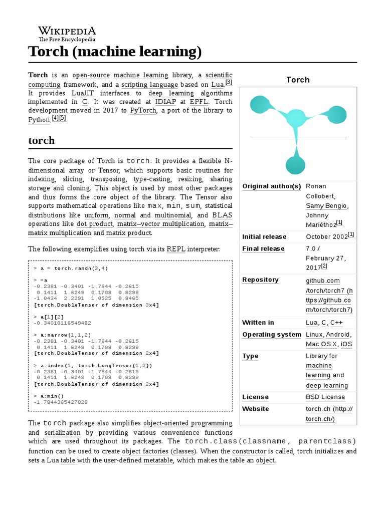 Torch (Machine Learning) | PDF | Computing | Software Engineering