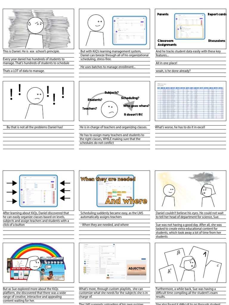 Storyboard KiQs LMS | PDF | Communication | Cognitive Science