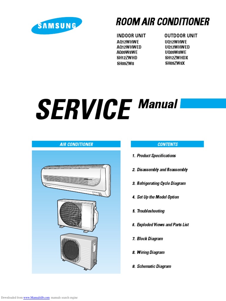 Samsung Service Manual | PDF | Air Conditioning | Direct Current