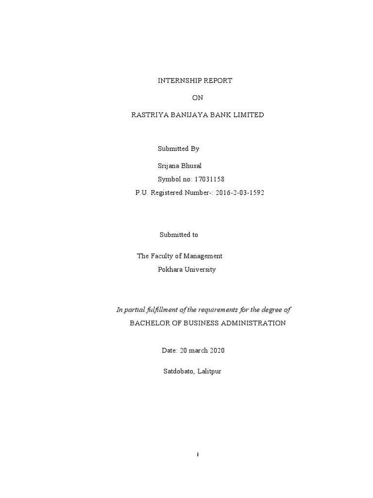 Final Internship Report | PDF | Loans | Banks Final Internship Report | PDF | Loans | Banks
