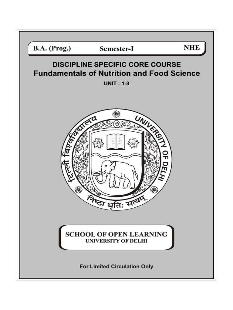 Fundamentals of Nutrition and Food Science - in Depth Report | Download ...