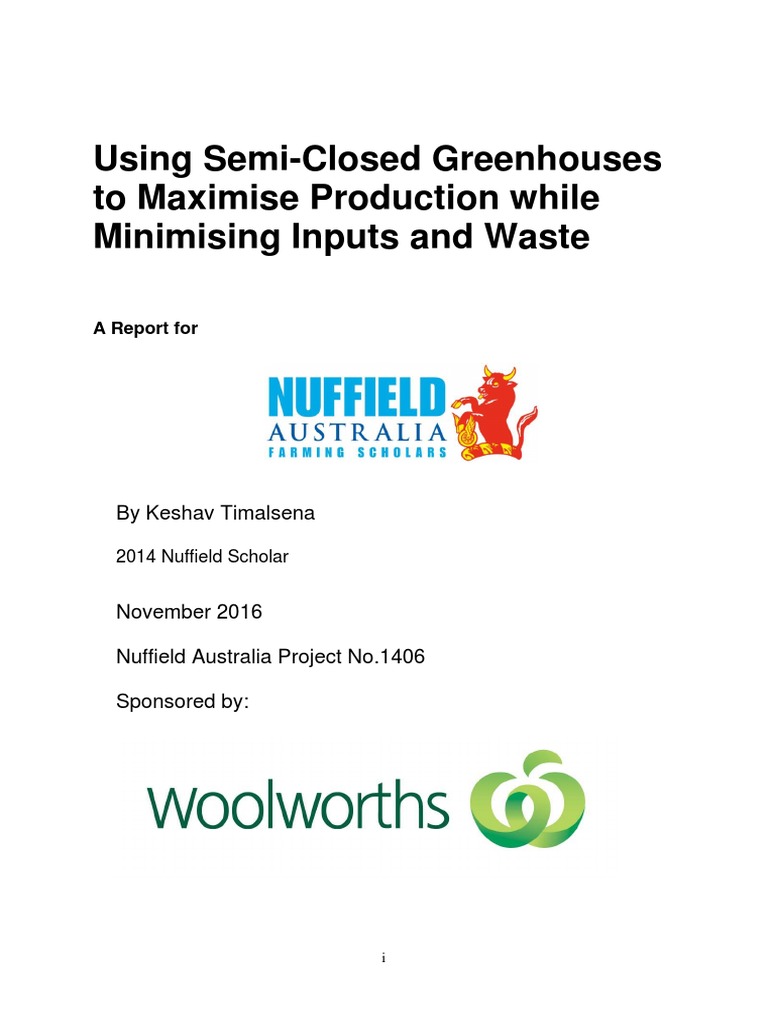 Using Semi-Closed Greenhouses To Maximise Production While Minimising ... Using Semi-Closed Greenhouses To Maximise Production While Minimising ...