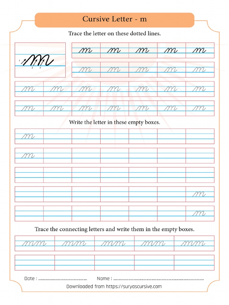 Cursive-Lowercase-Letter-M | PDF