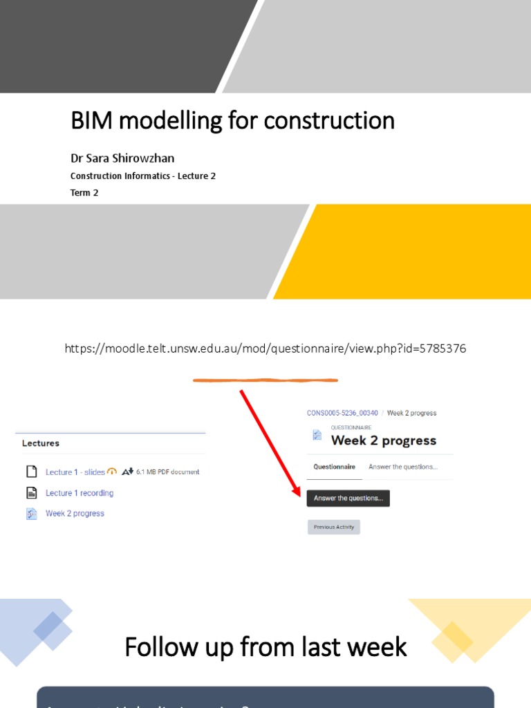 Lecture 2 Cons0005 | PDF | Building Information Modeling | Information