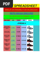 Mulebuy Spreadsheet | PDF | Sneakers | Shoe