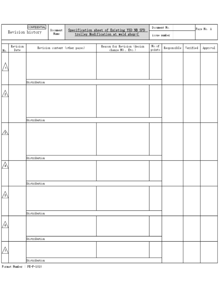 Specification Sheet - of Existing YSD NB SPD Trolley Modification | PDF