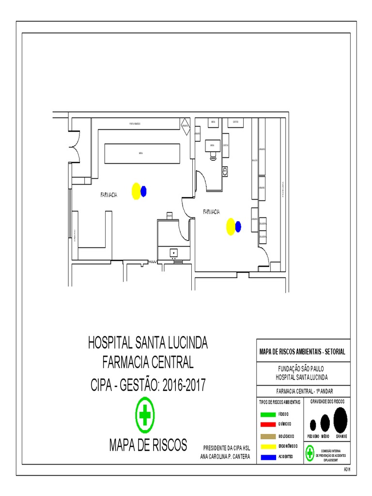 FARMACIA CENTRAL-MAPAS DE RISCO DO HOSPITAL-2016-2017-Model | PDF