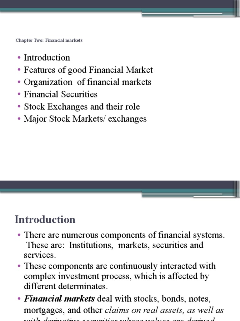Chapter 2 The Security Market | PDF | Securities (Finance) | Financial Markets