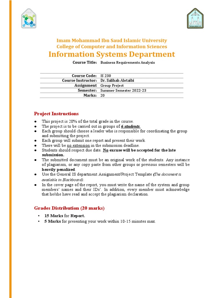 PROJ-IS-IS230-3-202223-Project Description | PDF | Computing | Software Engineering