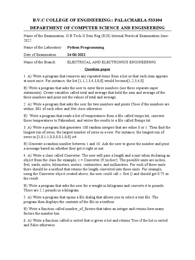 R20 EEE-Python Programming Internal Question Paper | PDF | String ... R20 EEE-Python Programming Internal Question Paper | PDF | String ...