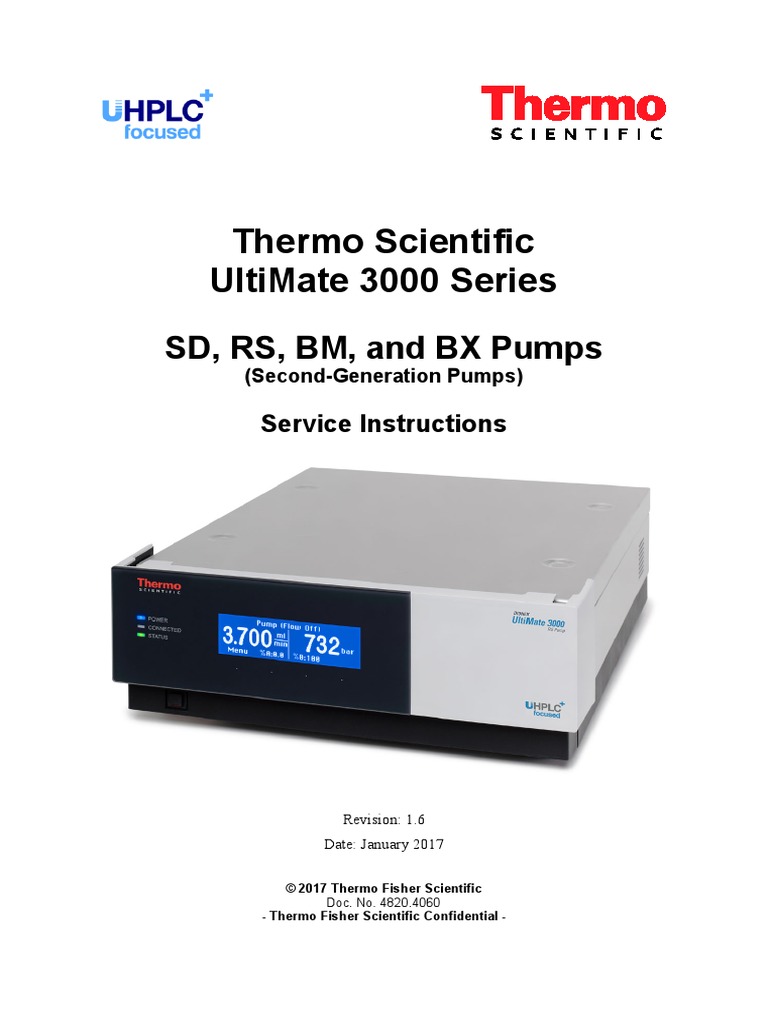 Ultimate 3000 2g Pumps Service Instructions v1-6 | PDF | Pump | Leak