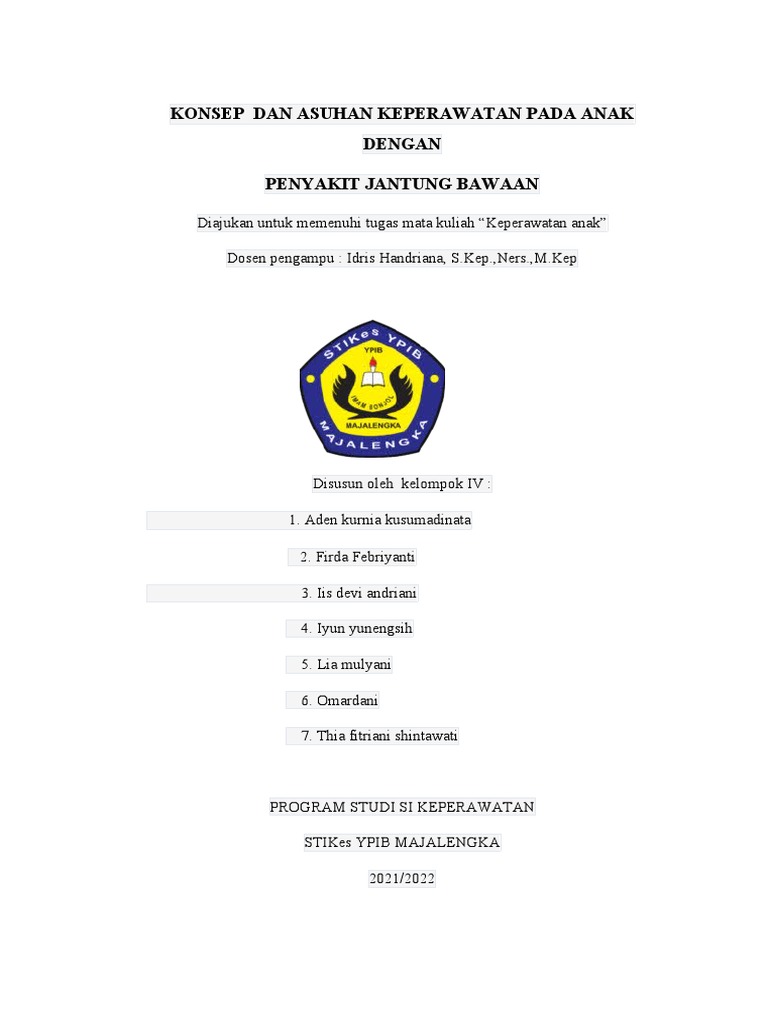 Konsep Dan Askep PJB Kel 4 | PDF | Sains & Matematika