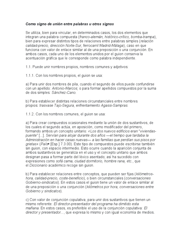 Como Signo de Unión Entre Palabras U Otros Signos | Descargar gratis ...