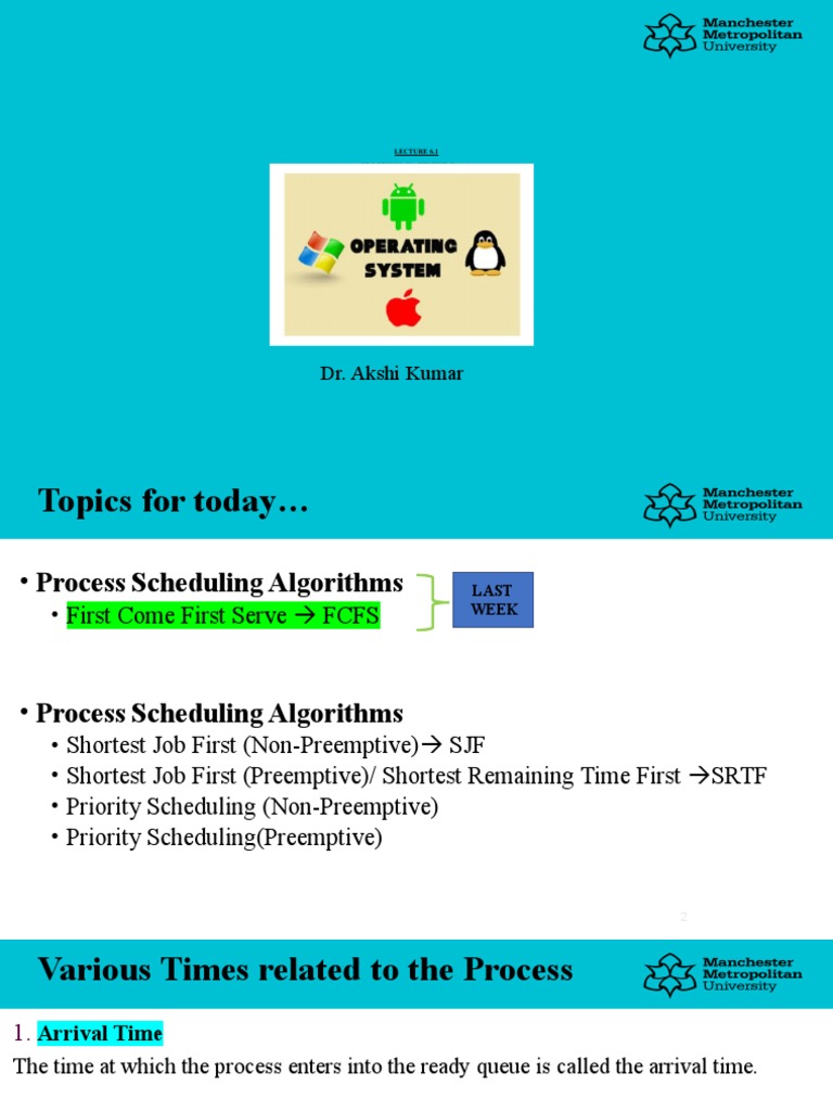 Lecture61 Sjf Os Pdf Scheduling Computing Algorithms And Data 8973