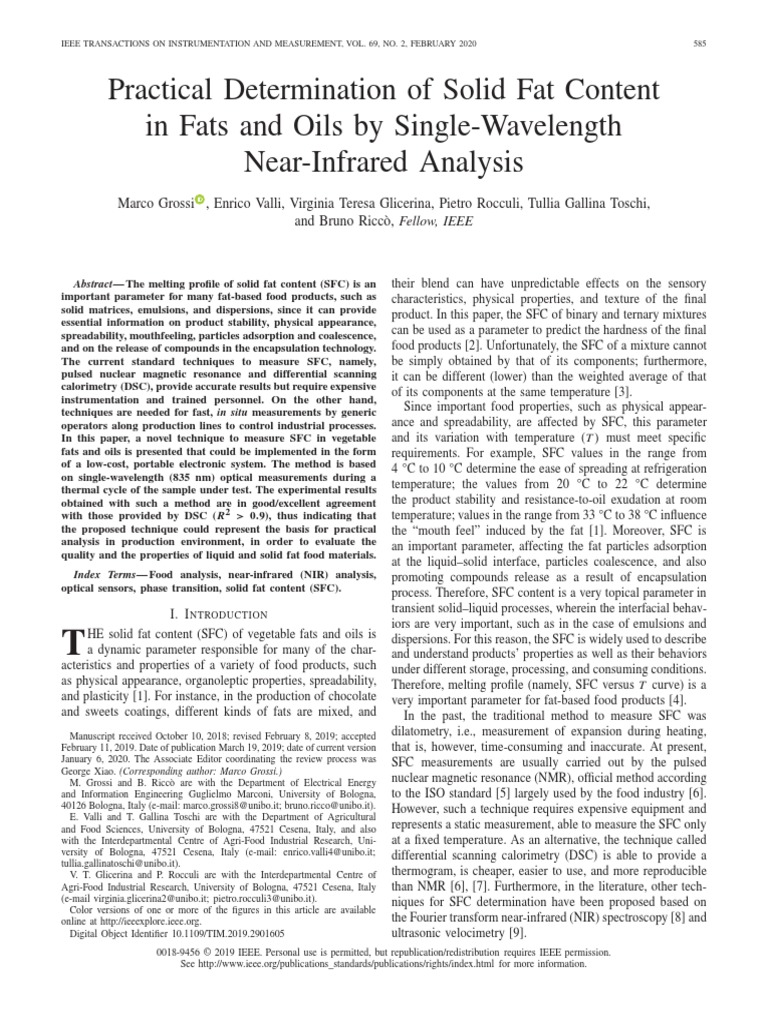Practical Determination of Solid Fat Con | PDF | Differential Scanning ...