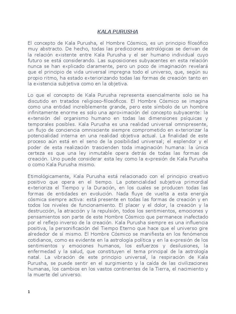 Kala Purusha | PDF | Chakra | Realidad