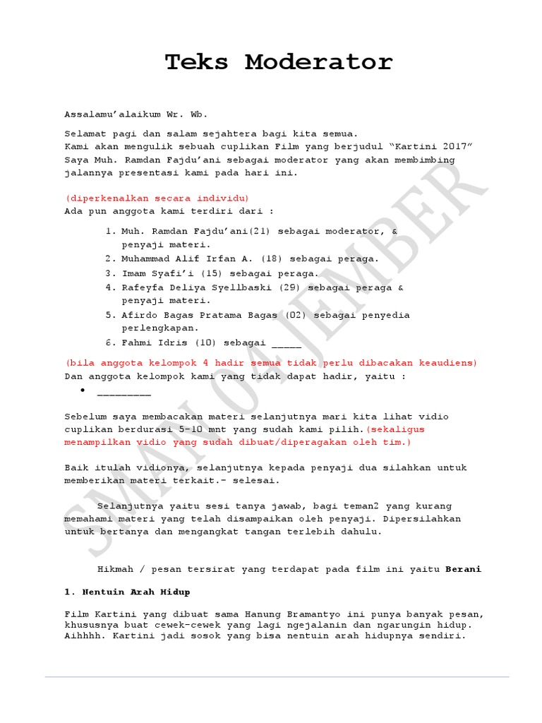 Teks Moderator | PDF