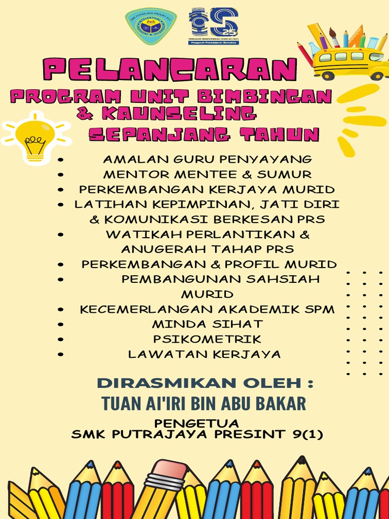 Contoh Banner Unit Bimbingan Kaunseling | PDF