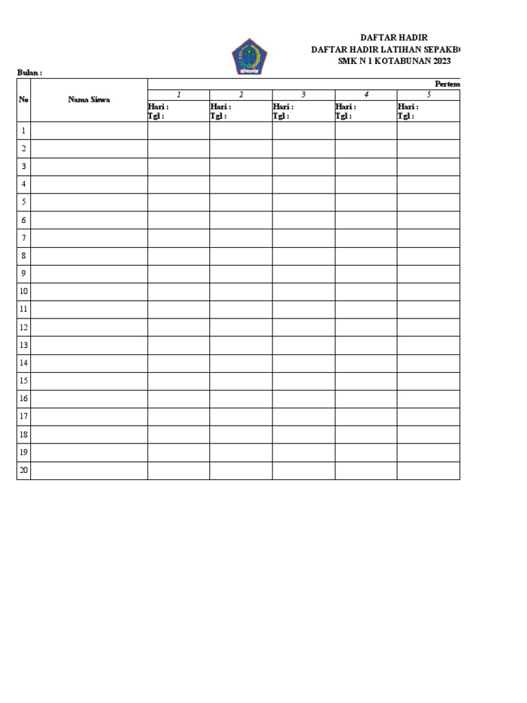 Daftar Hadir dan Setoran Siswa 2023 | PDF