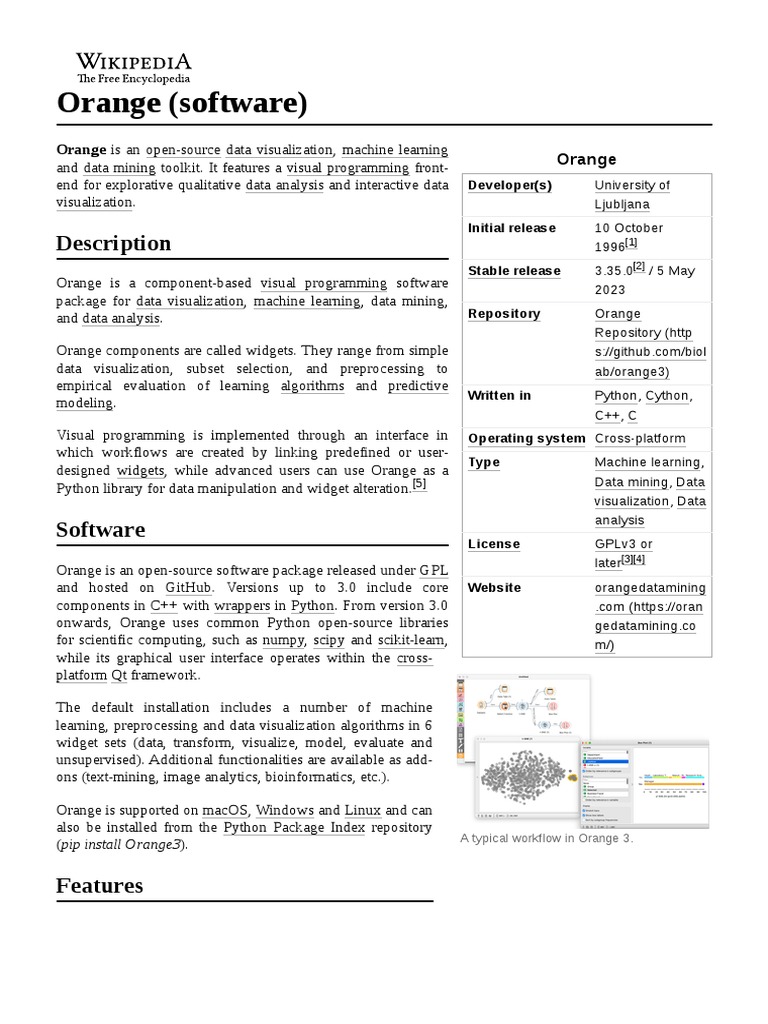 Orange (Software) | PDF | Information Technology | Information Science