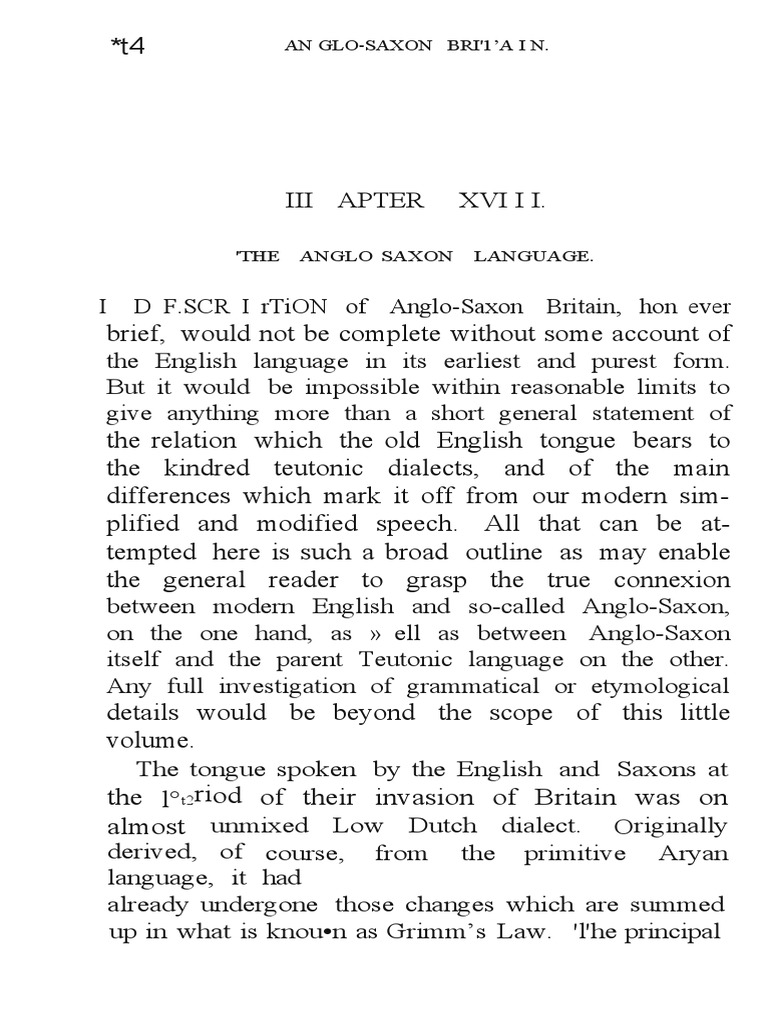 Anglo Saxon Britain The Anglo Saxon Language | PDF | English Language ...