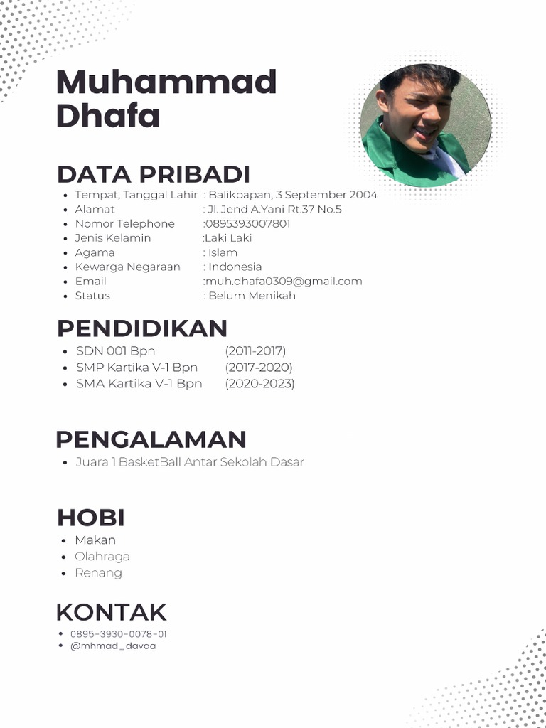 Resume Diri | PDF