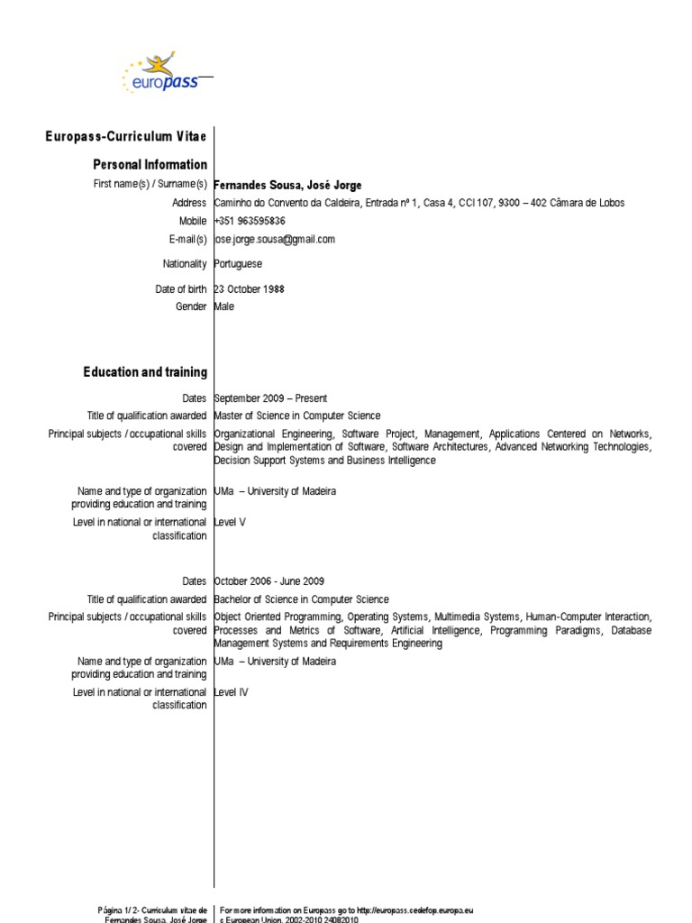 Europass JS (EN) | PDF | Computer Science | Software