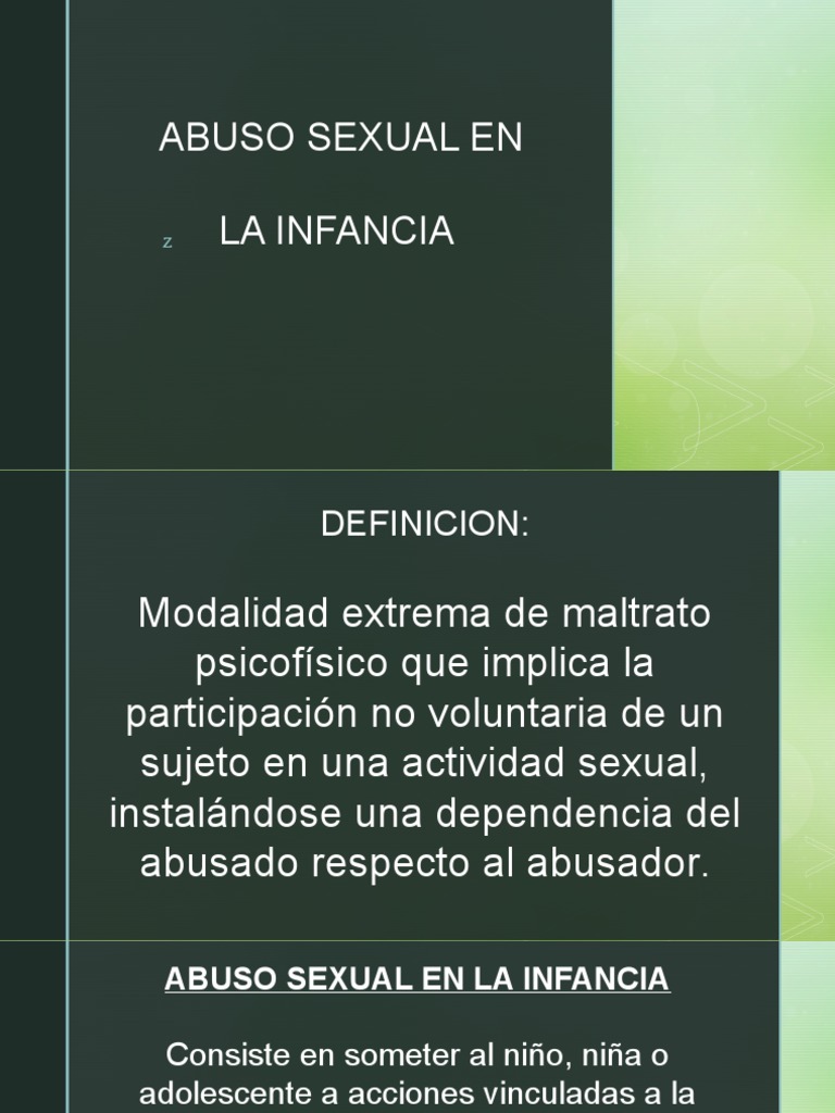 Abuso Sexual Infantil: Definición y Prevención | PDF | Abuso sexual ...
