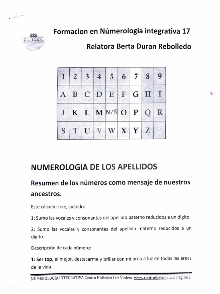 NUMEROLOGIA | PDF