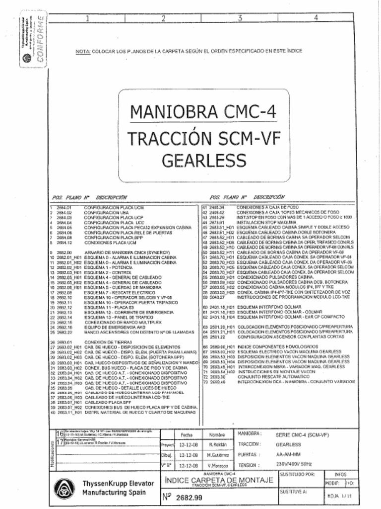 CMC-4. TRACCION SCM - VF GEARLESS-1 | PDF
