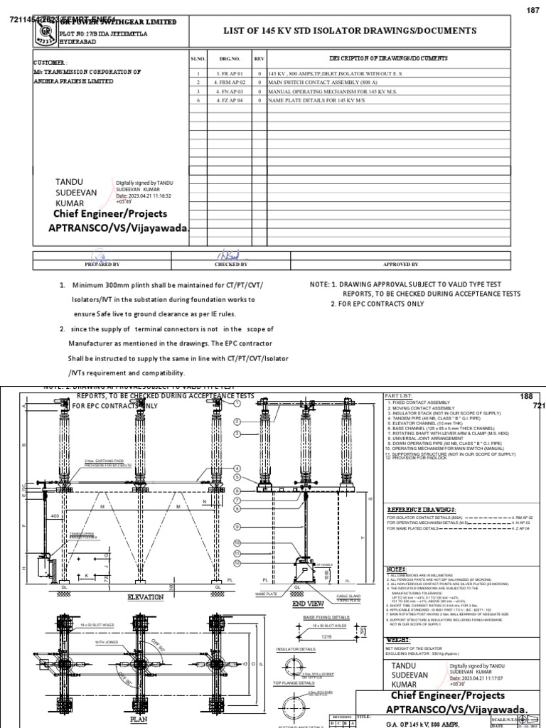 GR Power 145kv-800amps-Isolator-Without-Earth-Switch-Of-Make-Ms-Gr ...