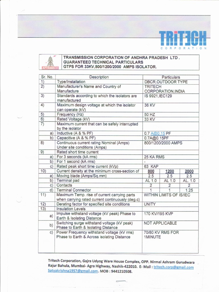 Drawings Isolators Tritech | PDF