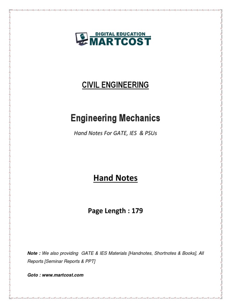 DEMO Engineering Mechanics Free Handnote | PDF | Art | Computers
