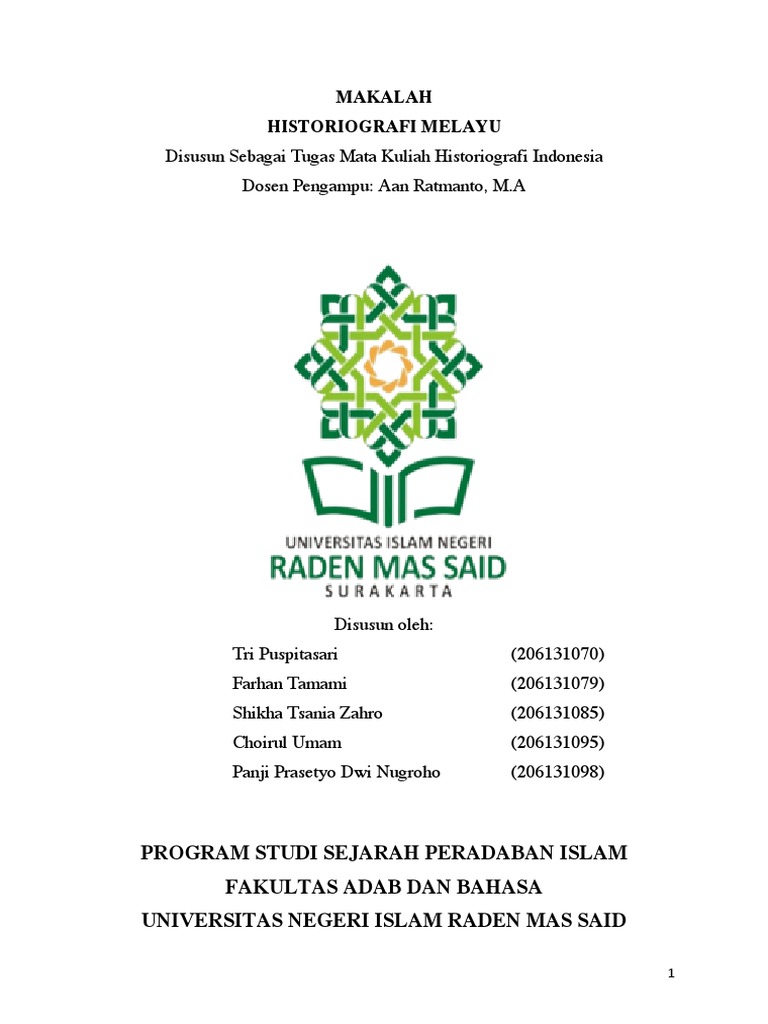 Historiografi Melayu: Hikayat Sejarah | PDF | Agama & Spiritualitas