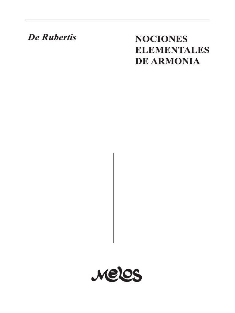 Victor de Rubertis - Nociones Elementales de Armonía Con 56 Ejercicios ...