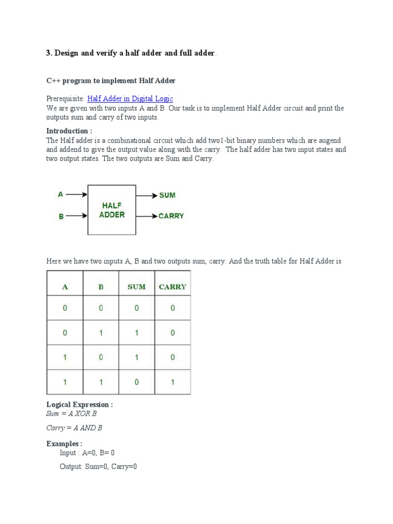 Experiment03 - Full Adder | PDF | Applied Mathematics | Computer Engineering