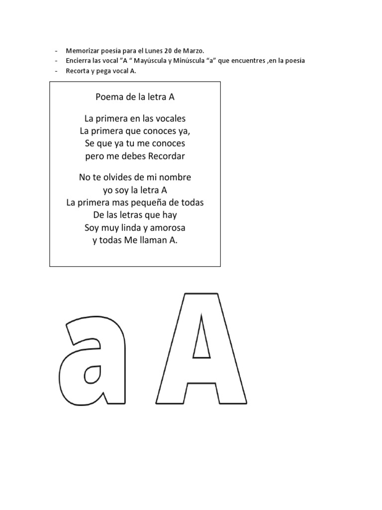 Poema sobre la letra A | PDF | Arte | Poesía