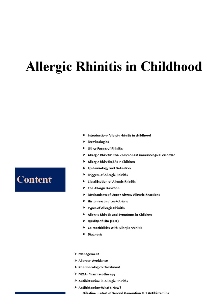 Allergic Rhinitis in Childhood | PDF | Allergy | Allergen