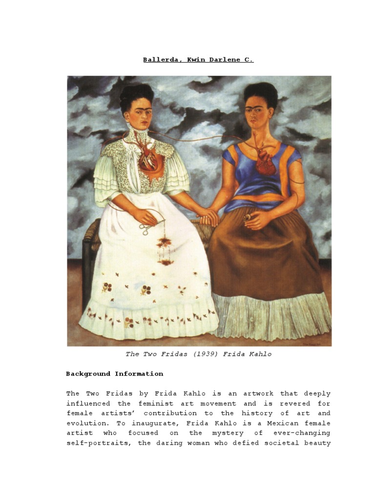 Artwork Discussion: The Two Fridas by Frida Kahlo | PDF | Social Science