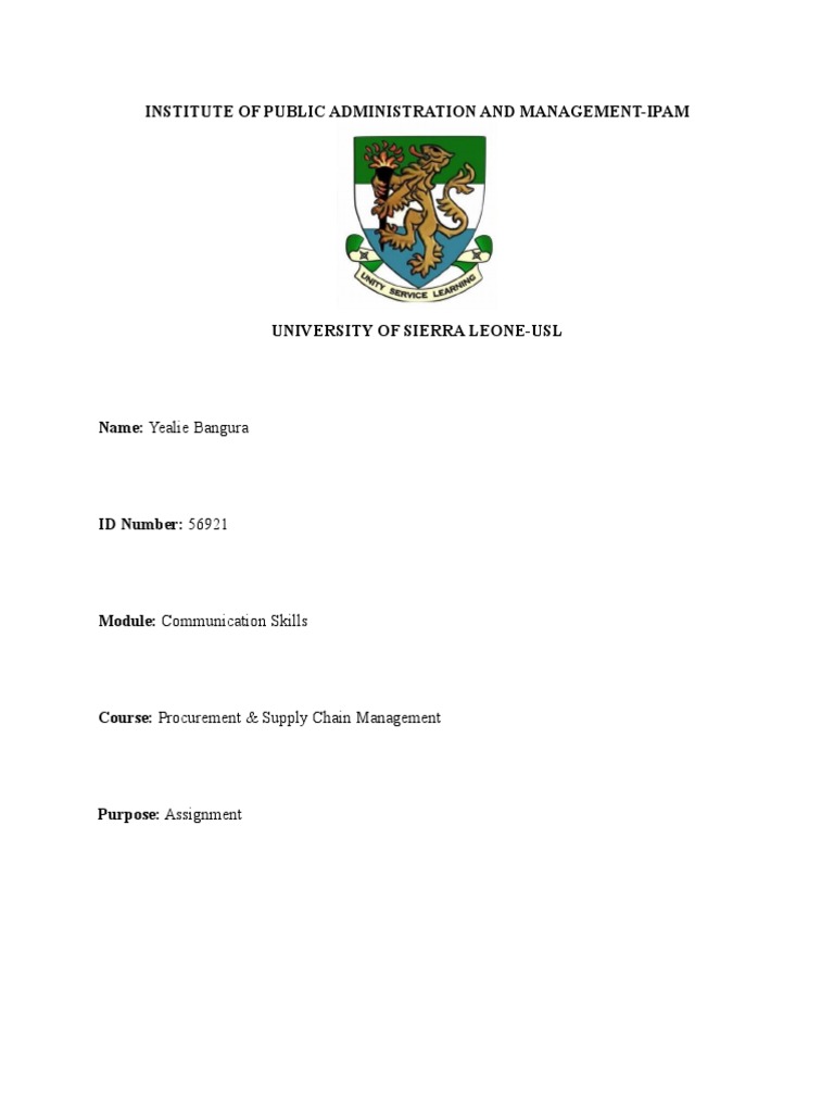 Institute of Public Administration and Management-Ipam | PDF | Supply ...